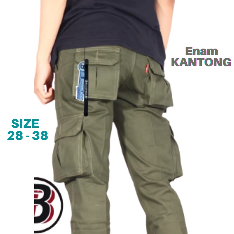 Jual Celana Panjang Pria Dewasa CARGO Banyak Kantong - Army / Celana Panjang Cargo / Celana ...