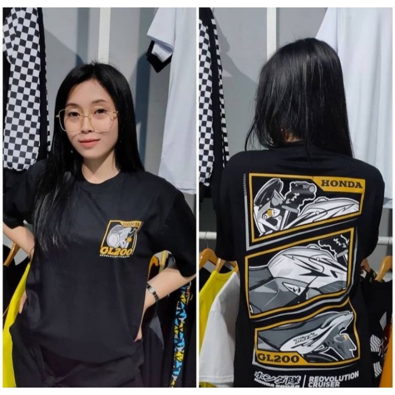 Jual Kaos GL 200 Honda Squad Hitam (Bonus Stiker) | Shopee Indonesia