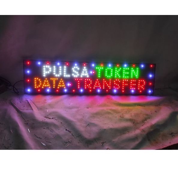Jual tulisan led PULSA TOKEN DATA TRANSFER new ukuran 70x20 | Shopee ...