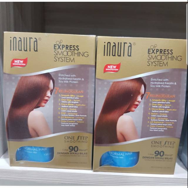 Jual Inaura One Step Express Smoothing System Normal Hair | Shopee ...