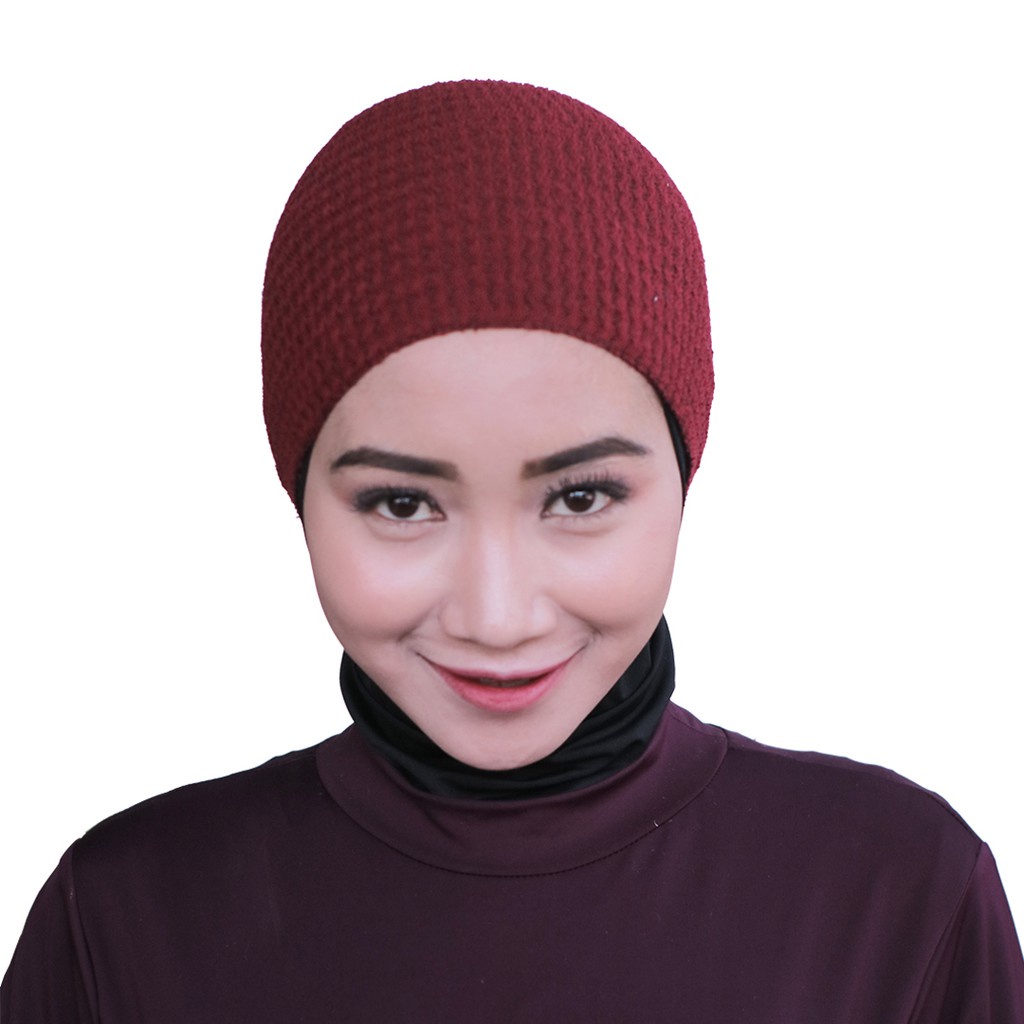 Jual Ciput Rajut 1 Warna (Ciput Ayra) | Bandana Rajut Inner Muslimah ...