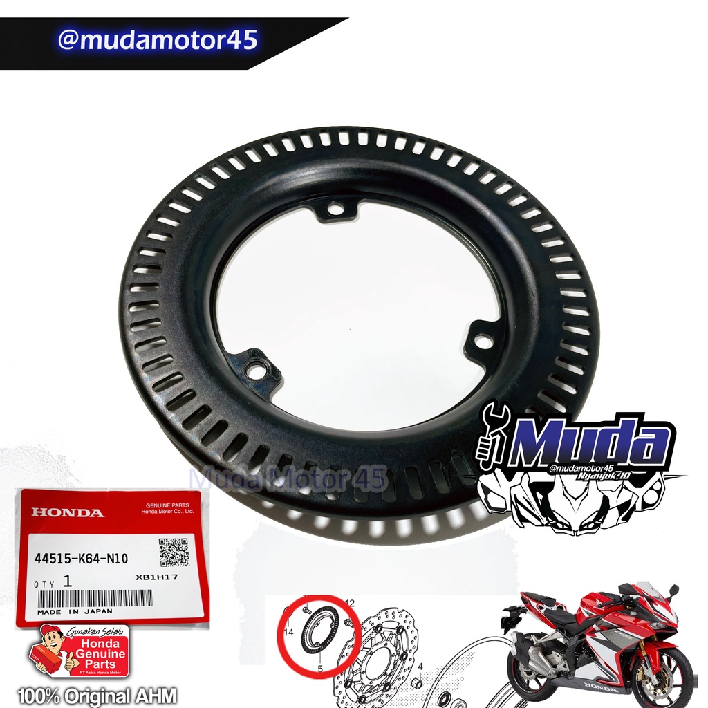 Jual RING FR PULSER ABS CBR250RR DEPAN 44515-K64-N10 PLAT SENSOR ...