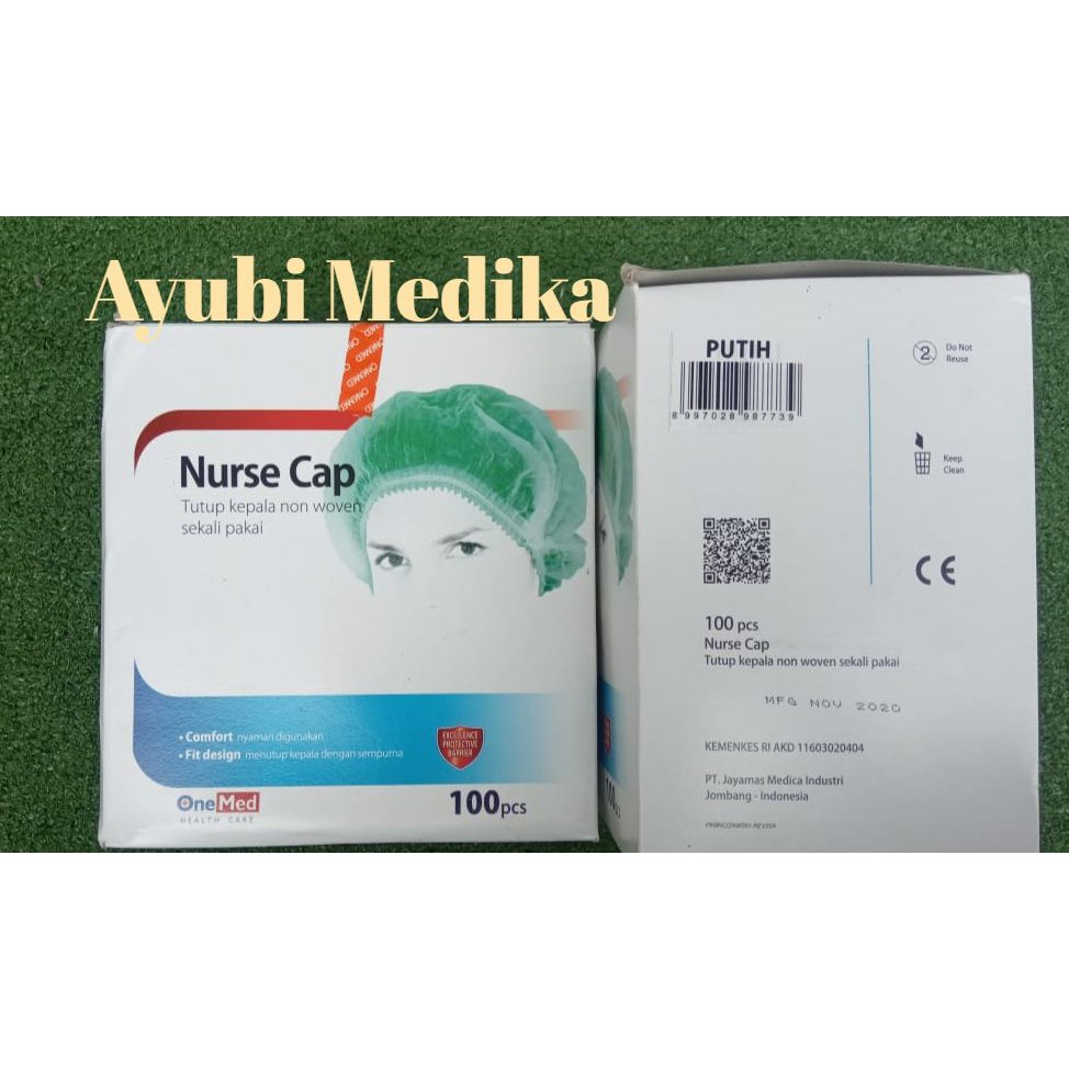 Jual Nurse Cap / Hair Net / Hair Cap Topi Perawat Penutup Kepala OneMed ...