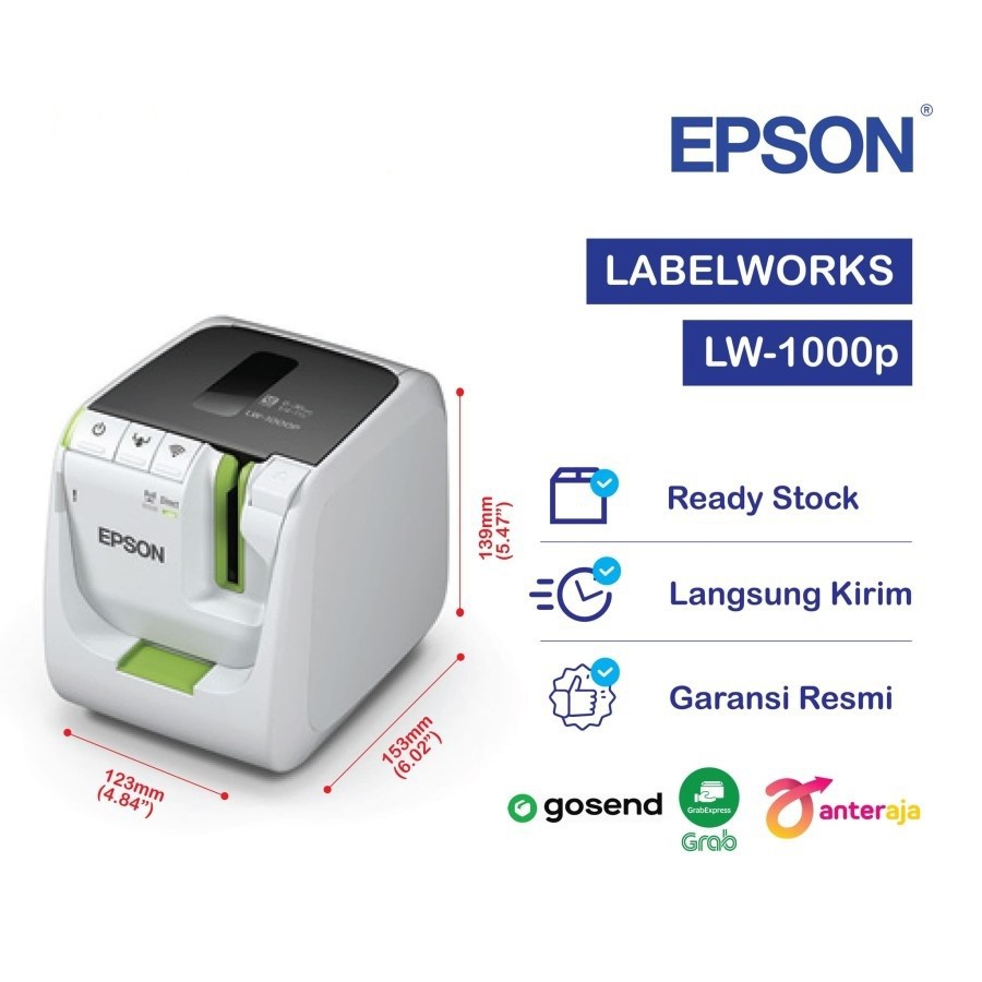 Jual Printer Epson LabelWorks LW-1000P Wi-Fi PC Connectable | Shopee ...