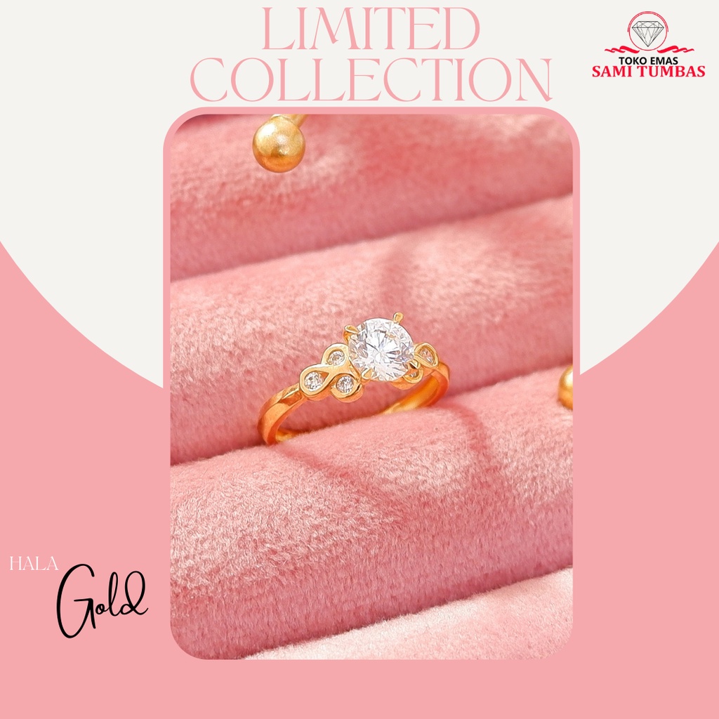 Jual Cincin Hala Gold Limited Collection 17K 3WZ1447 | Shopee Indonesia