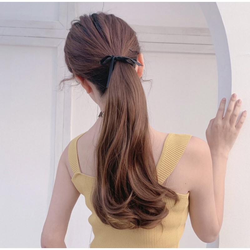 Jual Ponytail pita lurus natural (45cm) wig hairclip hairpiece hair ...