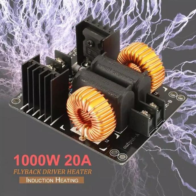 Jual ORIGINAL - 1000W 20A ZVS Induction Board Heating Module Flyback Driver | Shopee Indonesia