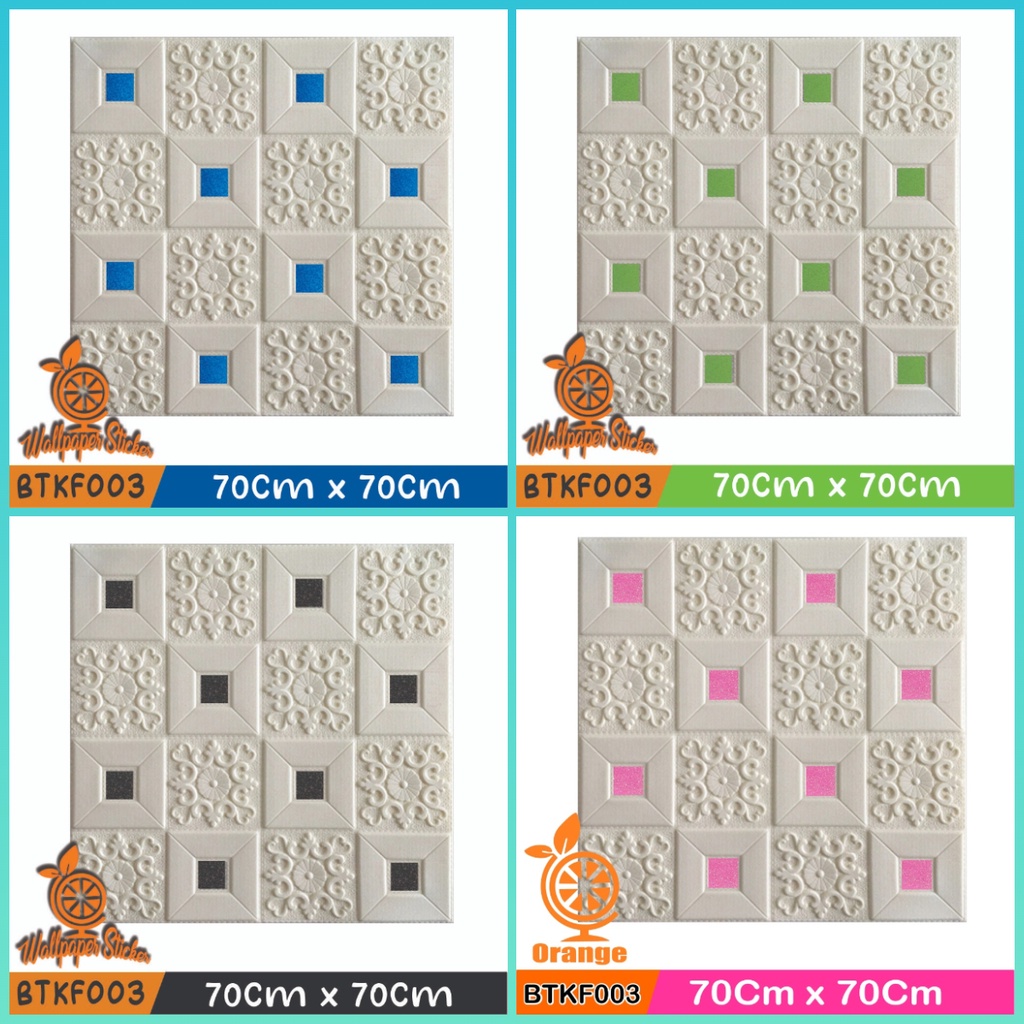 Jual Wallpaper 3D Foam Motif Batik Brickfoam Murah ukuran 70Cmx70Cm ...