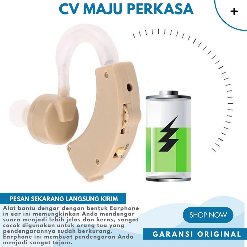 Jual alat bantu dengar pendengar pendengaran telinga orang tua hearing aid Wireless Tanpa Kabel ...