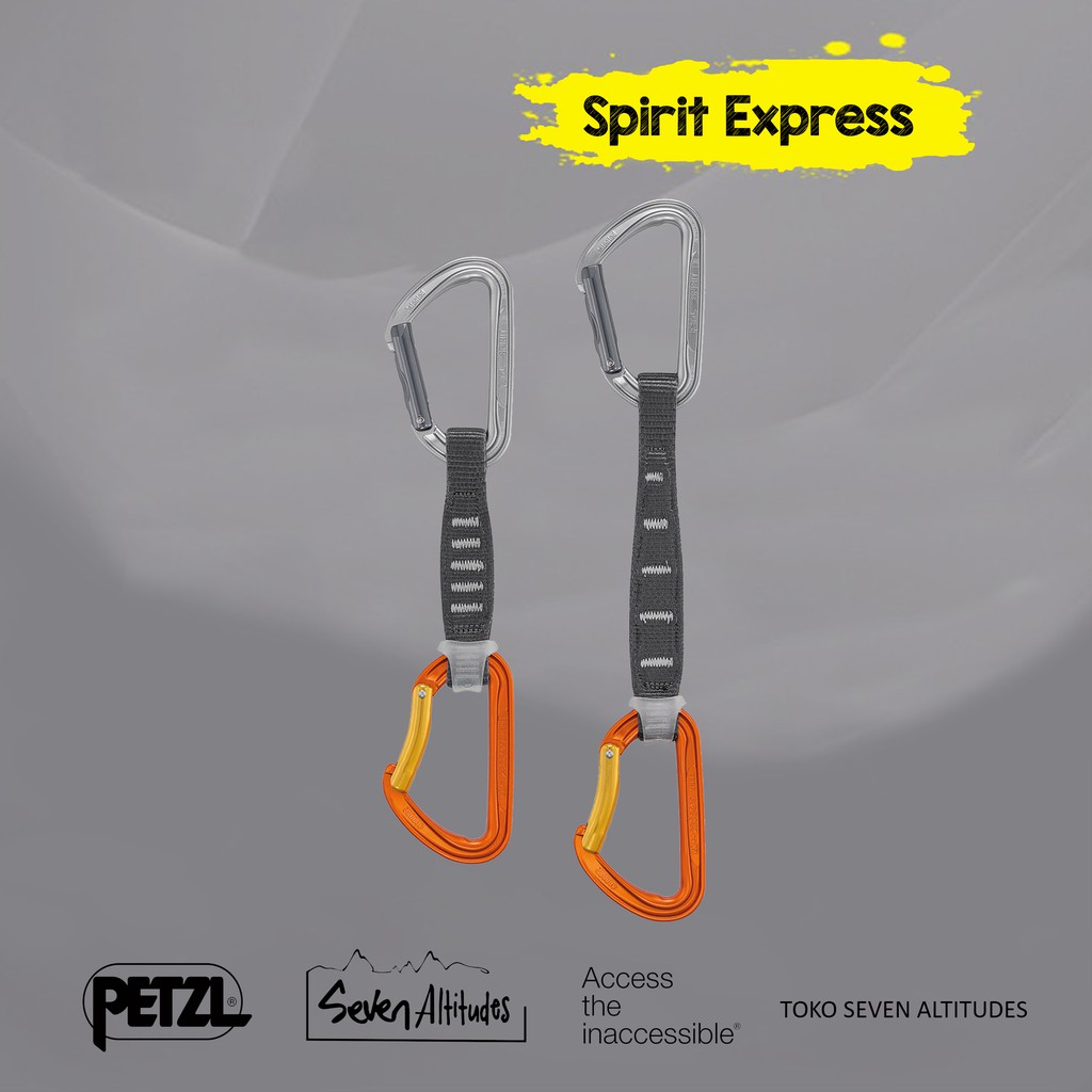 Jual Runner Spirit Express Petzl Quick Draw Carabiner | Shopee Indonesia