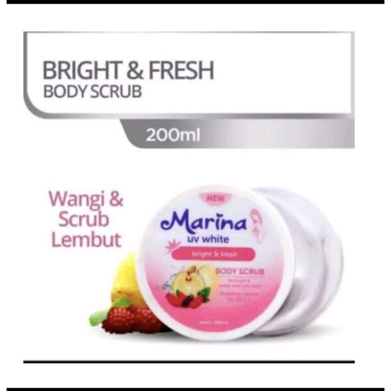 Jual body scrub marina bright& fresh 200ml | Shopee Indonesia