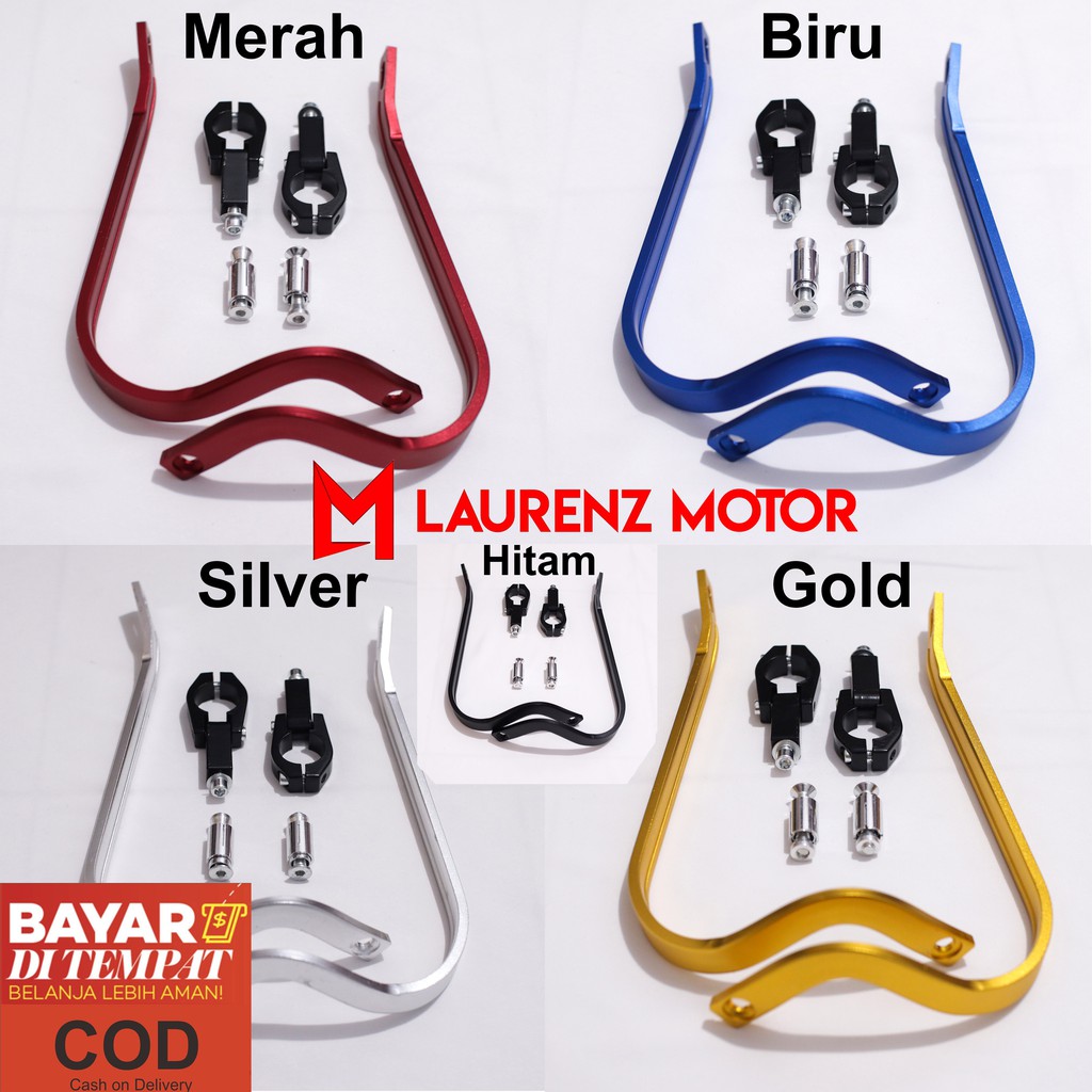 Jual Handguard / Proguard Tulang Besi Full CNC Motor - Hitam Merah Biru ...