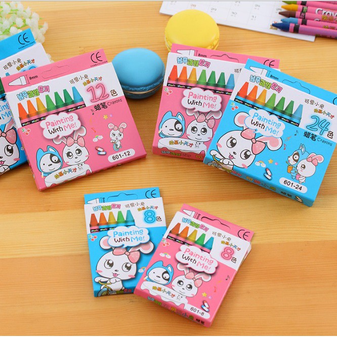 Jual Crayon 8,12, 24 Warna/ Crayon 8pcs / Crayon 12pcs / Crayon 24 ...