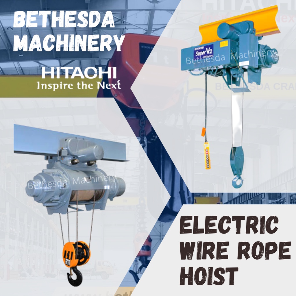 Jual Electric Wire Rope Hoist 2 Ton x 12 Meter Hitachi V Series ...