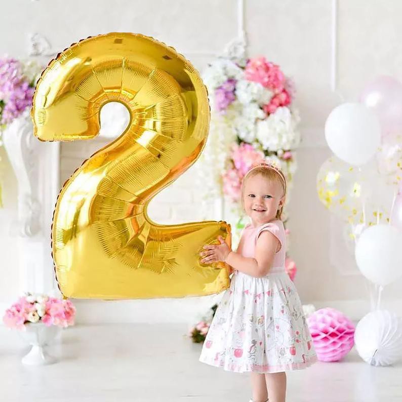 Jual Balon Foil Angka JUMBO 80 cm GOLD | Shopee Indonesia