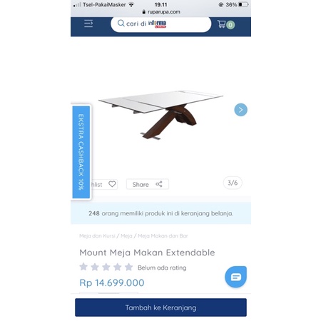 Jual MEJA MAKAN INFORMA | Shopee Indonesia