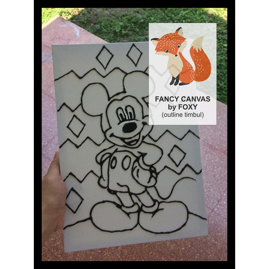 Jual Banting Harga Kanvas Lukis Gambar Mickey Mouse Peralatan Melukis ...