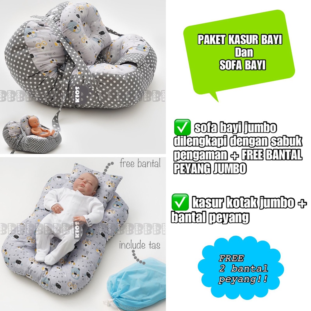 Jual PAKET SOFA BAYI + KASUR BAYI FREE 2 BANTAL PEYANG BAYI [TERLARIS ...