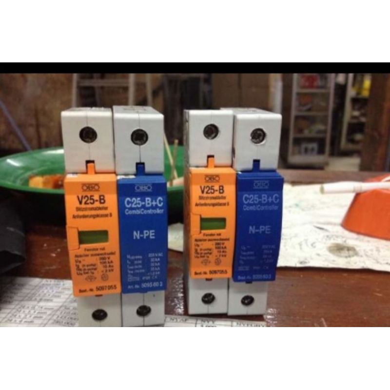 Jual Surge Arrester OBO Bettermann Surge Arrester OBO V25-B 1Phase ...
