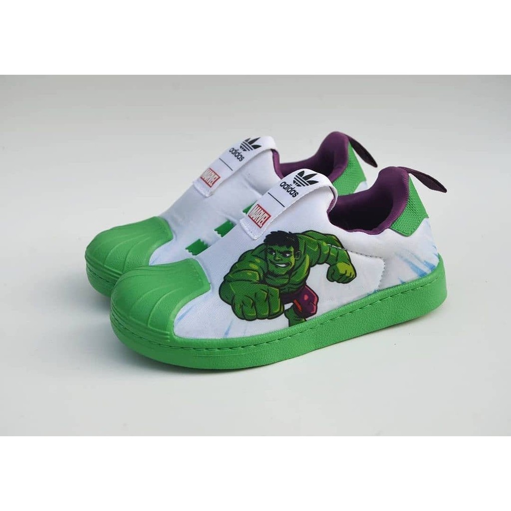 Jual SEPATU SNEAKERS ANAK ADIDAS SUPERSTAR 360 KIDS MARVEL HULK ...