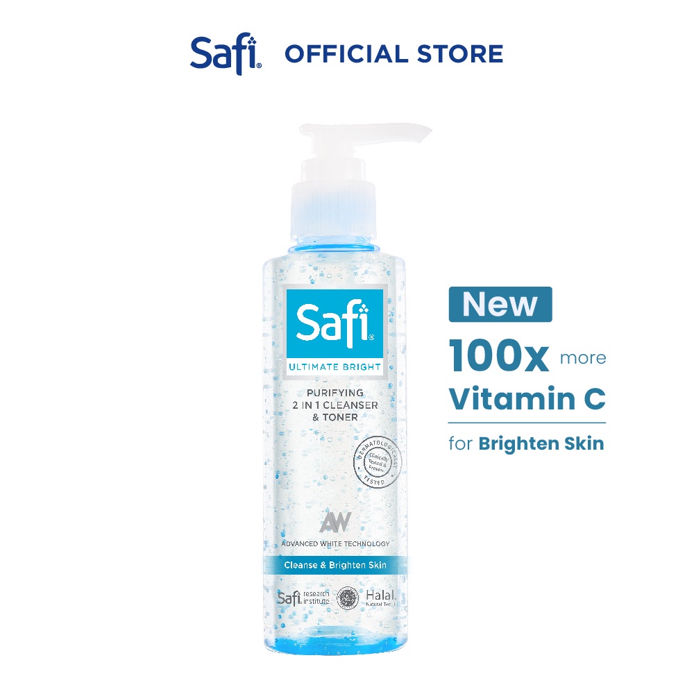Jual SAFI Ultimate Bright 2 in 1 cleanser & toner 150ml (Gantinya WE ...