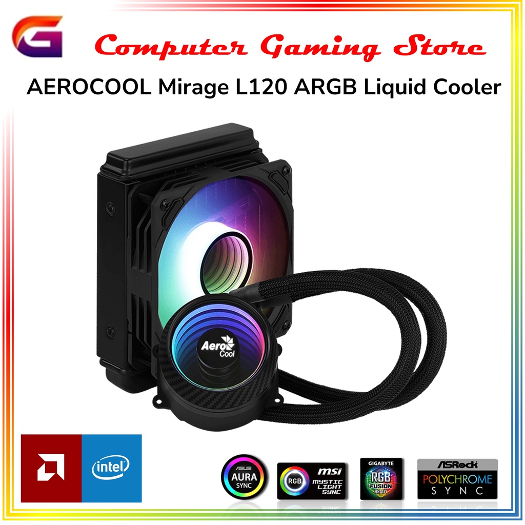 Jual AEROCOOL Mirage L120 120MM ARGB CPU Liquid Cooler | Shopee Indonesia