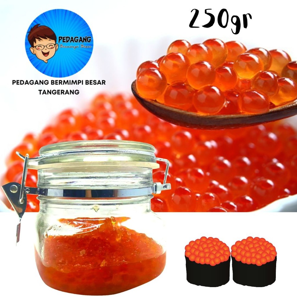 Jual IKURA Shoyu Zuke Salmon Roe / Shoyuzuke Telur Ikan Salmon 250gr ...