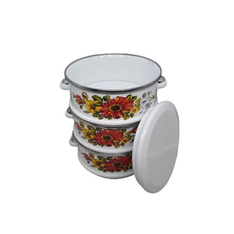 Jual RANTANG MAKANAN ENAMEL 3 SUSUN RANTANG ENAMEL RANTANG NASI ...