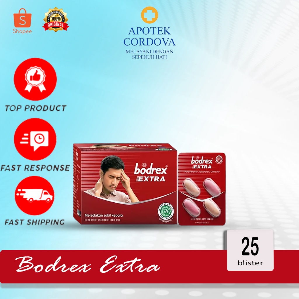 Jual Bodrex extra tab 1/2 lusin dan 1 lusin dan kotak - obat pusing ...