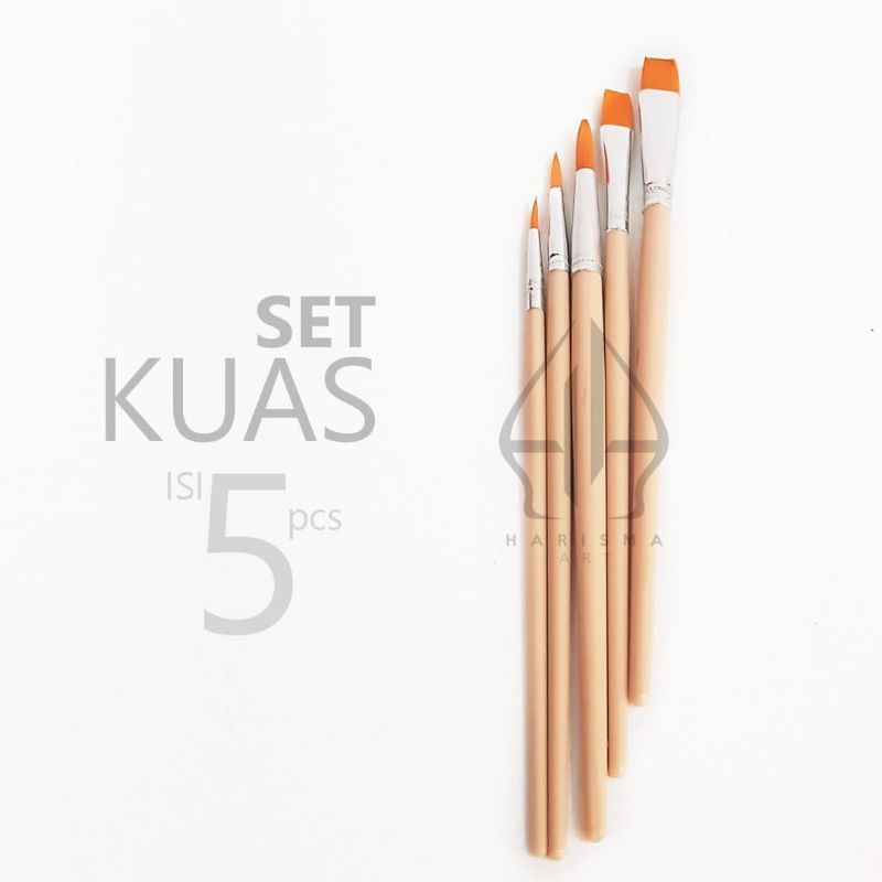 Jual Kuas Lukis Set isi 5 Berkualitas | Shopee Indonesia
