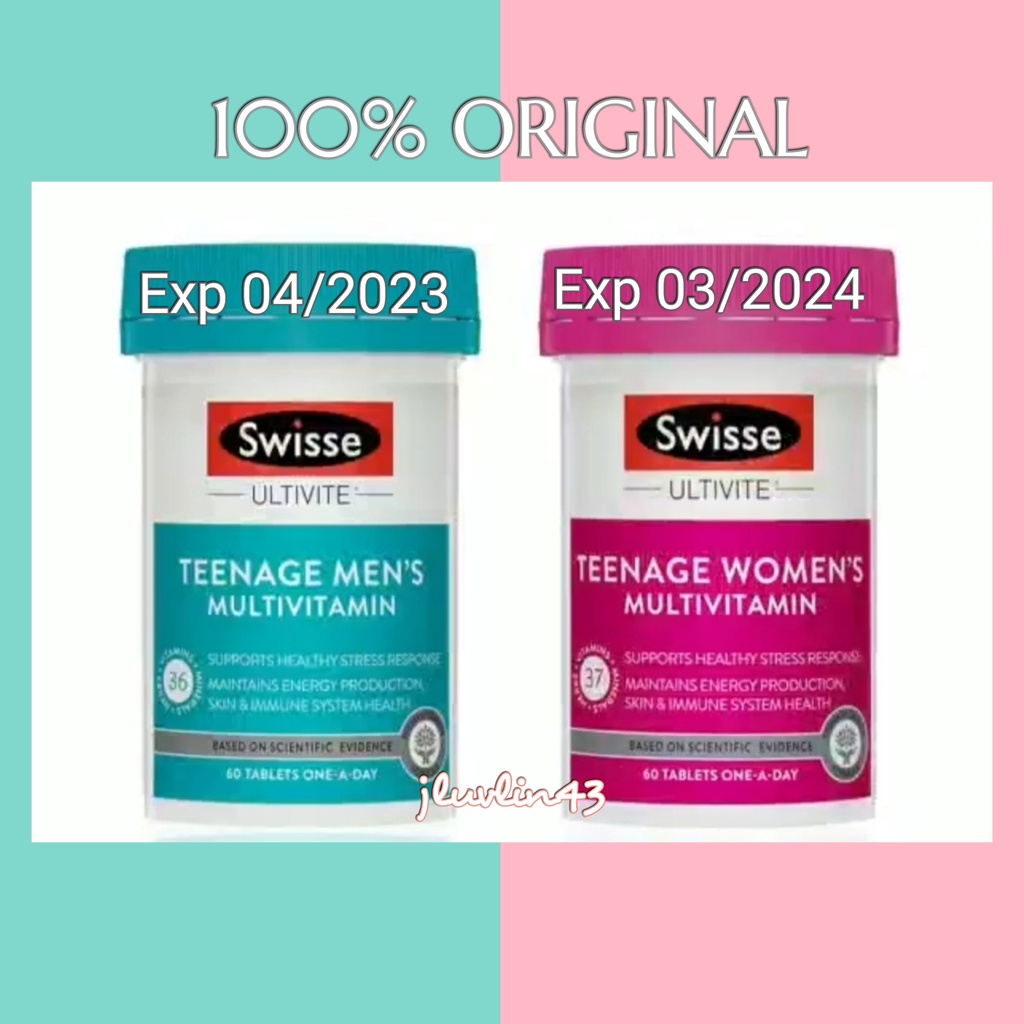 Jual Swisse Teenage Men's Multivitamin & Teenage Women's Multivitamin 60 tablet-Swisse Teenage ...