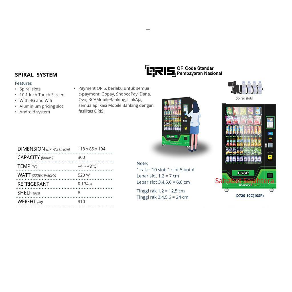 Jual GEA Vending Machine Spiral System D720-10C(10SP) Mesin Jual ...