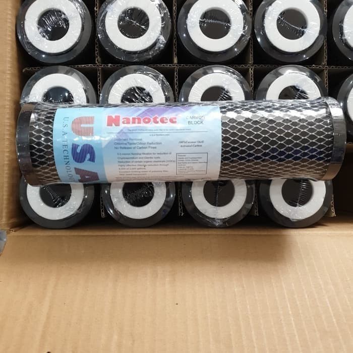 Jual NANOTEC USA 10 inch - CTO Karbon Blok Water Filter | Shopee Indonesia