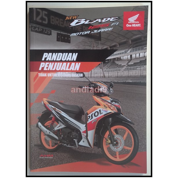 Jual PANDUAN PENJUALAN SEPEDA MOTOR HONDA NEW BLADE 125 FI | Shopee ...
