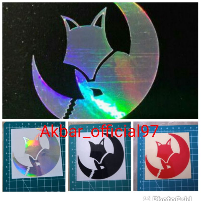 Jual stiker cutting whitefoxproject WFP sticker logo whitefox project ...