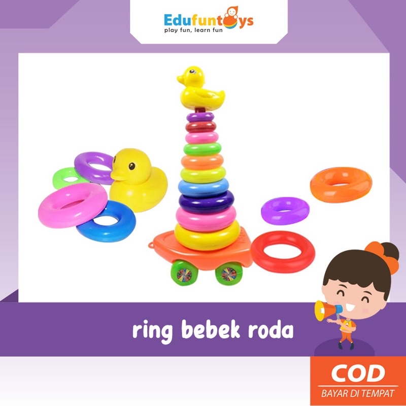Jual Mainan RING ON THE WHEELS ring donat roda bebek mainan bayi ring ...