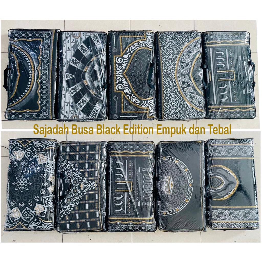Jual Sajadah Busa Black Edition Spiegel Empuk dan Tebal | Shopee Indonesia