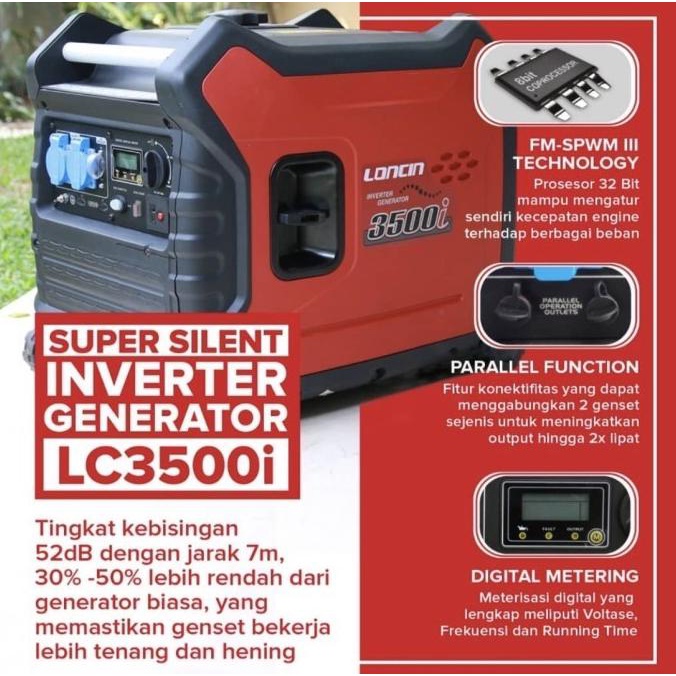 Jual Mesin Lampu Genset Silent Inverter Loncin LC 3500 3300 Watt ...