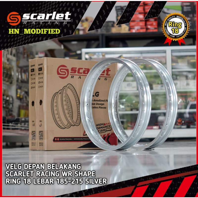 Jual Velg Ring 18 DB SCARLET RACING WR WM Shape 160 185 215 | Shopee ...