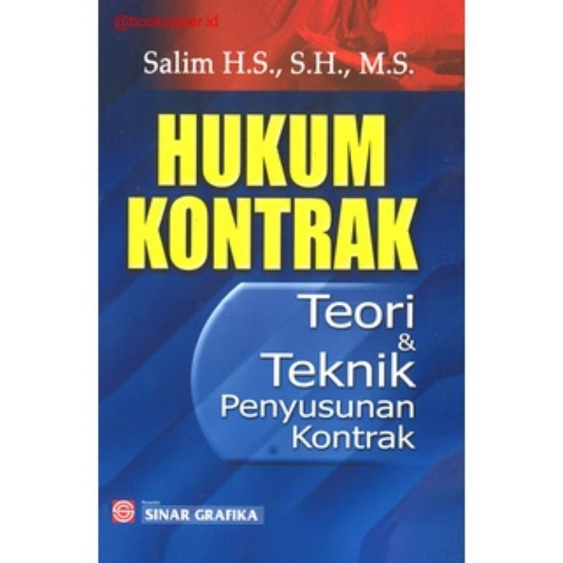Jual Hukum Kontrak Teori Teknik Penyusunan Kontrak By Salim Hs
