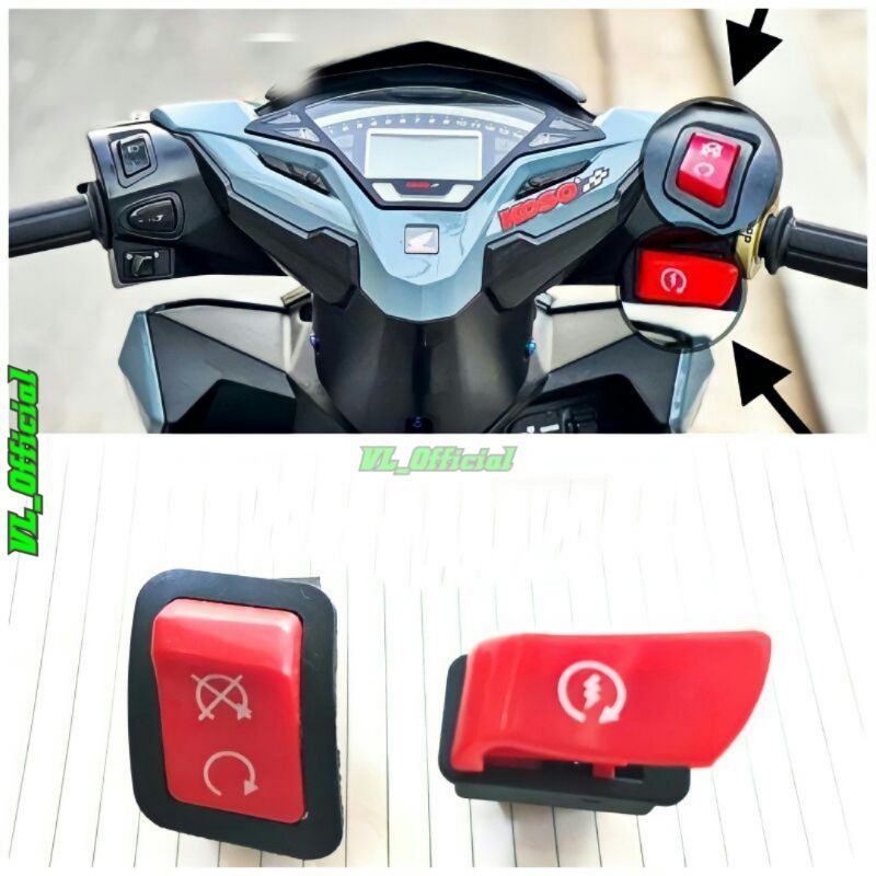 Jual Saklar Starter + idling stop + beam Saklar tombol idling stop ...