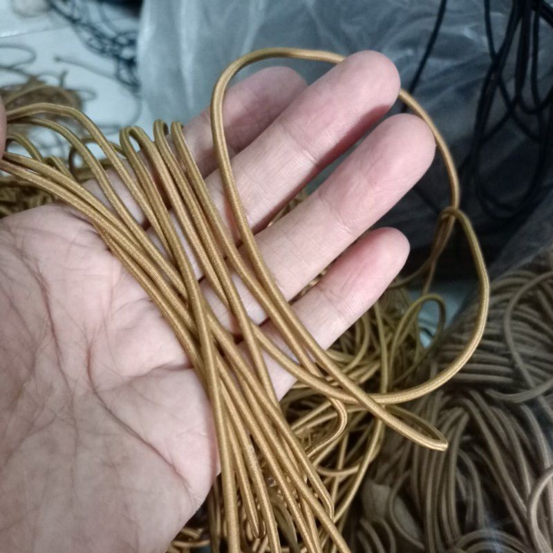 Jual tali bulat elastis tali string elastis/tali karet bulat 3mm 13 ...