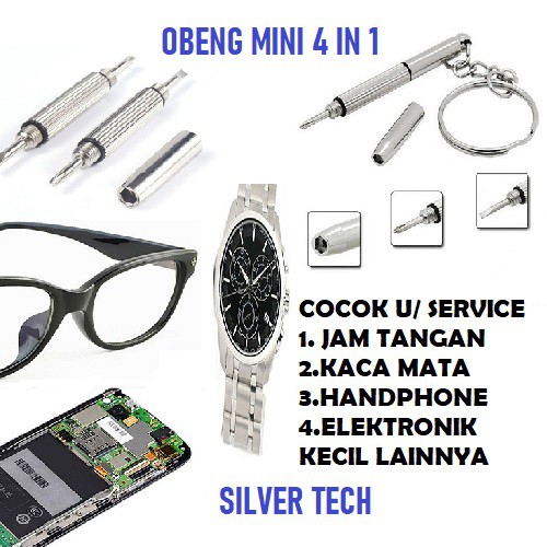 Jual Obeng Mini 4 in 1 untuk Handphone, Jam dan Kaca Mata | Shopee ...