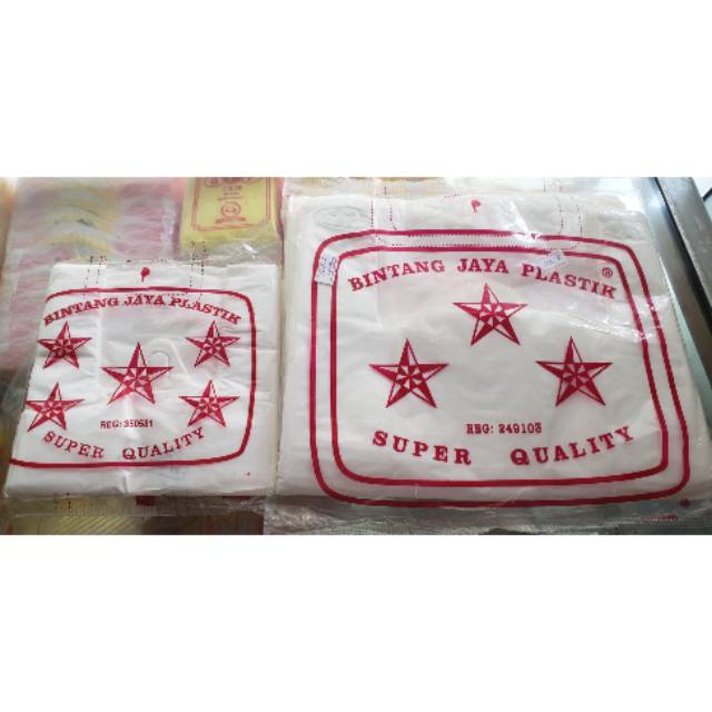 Jual HD PE PLASTIK BINTANG PUTIH / PLASTIK MAKANAN / PLASTIK BENING ...
