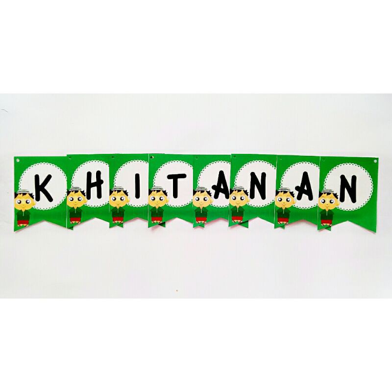 Jual banner bunting garland flag hiasan dekorasi sunat sunatan khitanan ...