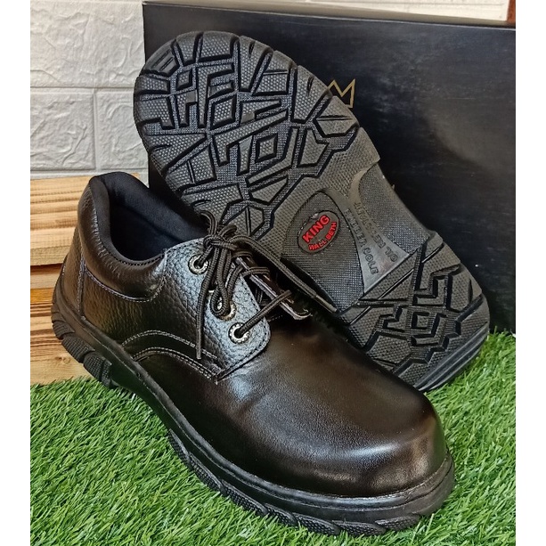 Jual sepatu safety booth tali pendek, ujung besi sudah dijahit keliling ...