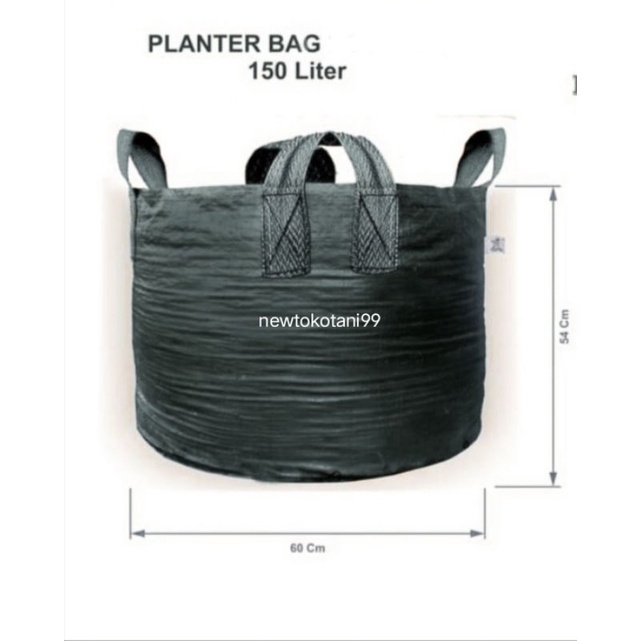 Jual TT99 Planter bag 150 liter EASYGROW ukuran 60 x 54 cm 4 handle ...