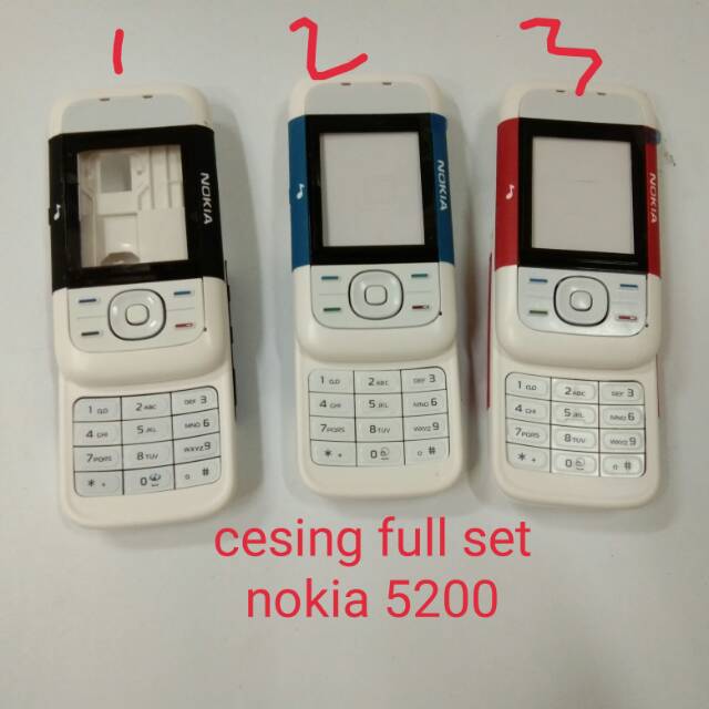 Jual Casing Nokia 5200 casing original Nokia 5200 full set | Shopee ...