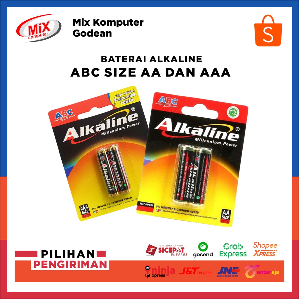 Jual Baterai ABC Alkaline A2 dan A3 isi 2 pcs | Shopee Indonesia