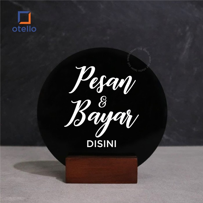 Jual Pesan & Bayar Disini Sign Meja Akrilik Table Signage Papan ...
